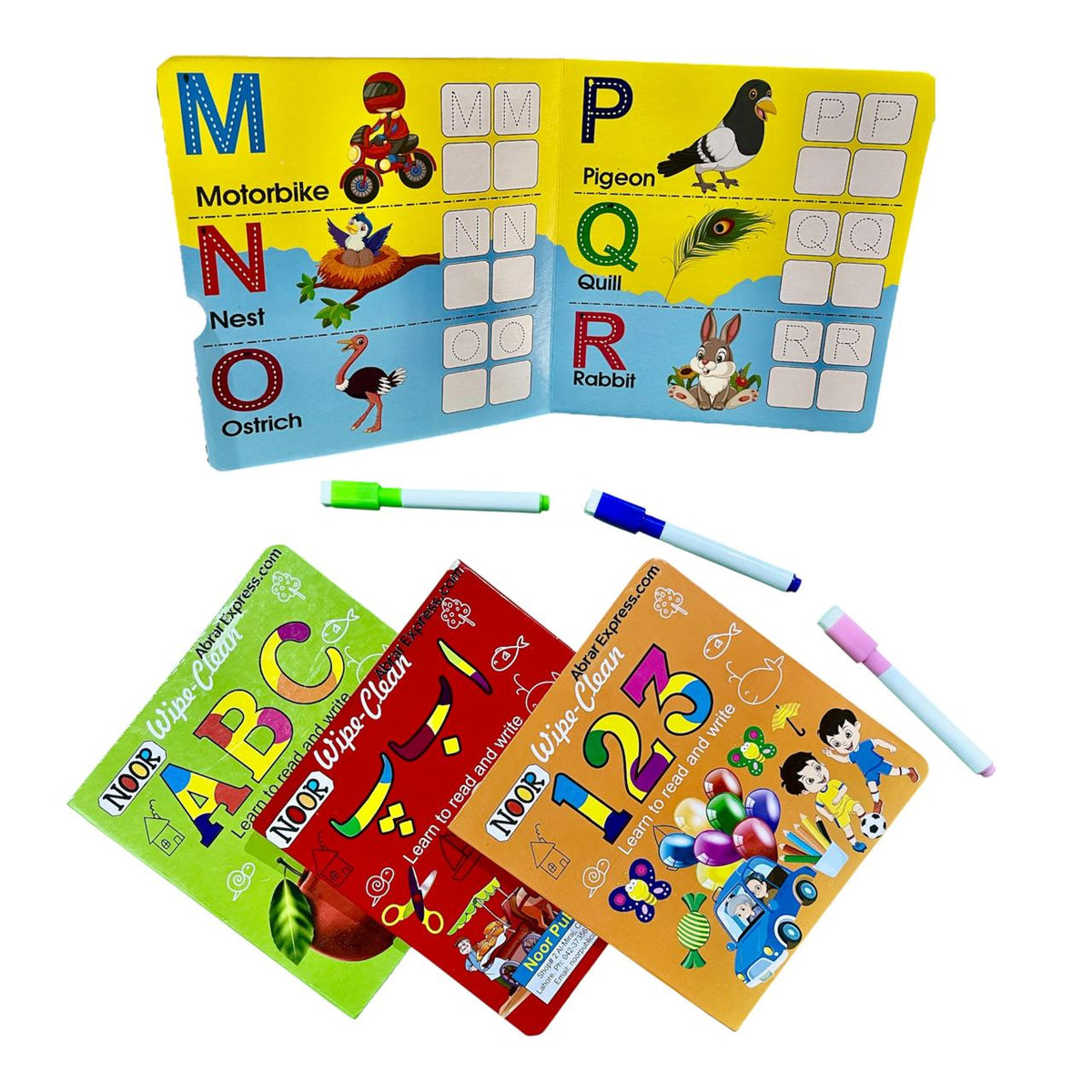📚 Read, Write & Wipe – 3 Book Learning Bundle for Kids – AbrarExpress
